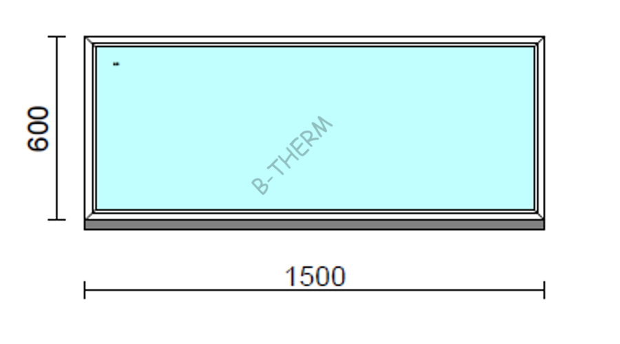 Fix ablak. 150x 60 cm (Rendelhető méretek: szélesség 145-154 cm ...