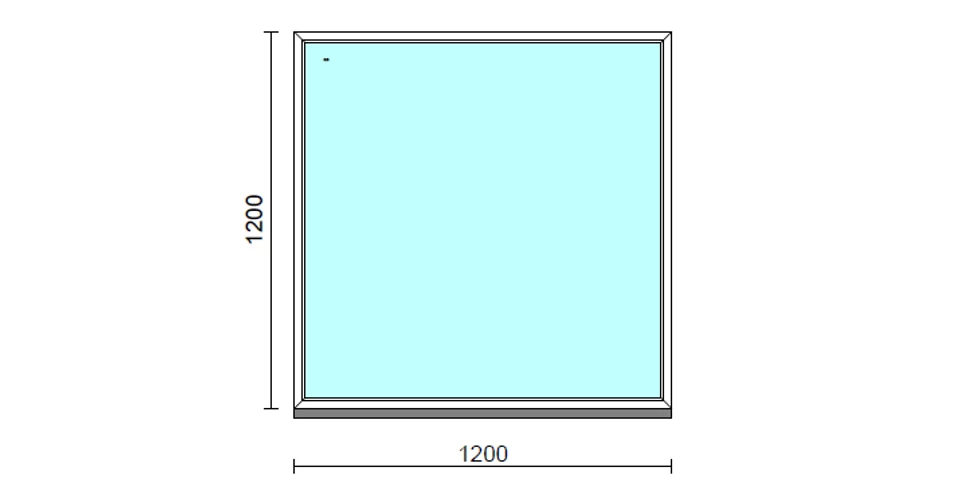 Fix ablak 120x120 cm Deluxe A85 profilból - Nyílászáró webáruház - b ...