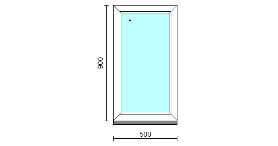 Fix ablak 50x 90 cm Deluxe A85 profilból - Nyílászáró webáruház - b ...