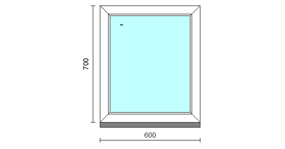 Fix ablak 60x 70 cm Deluxe A85 profilból - Nyílászáró webáruház - b ...