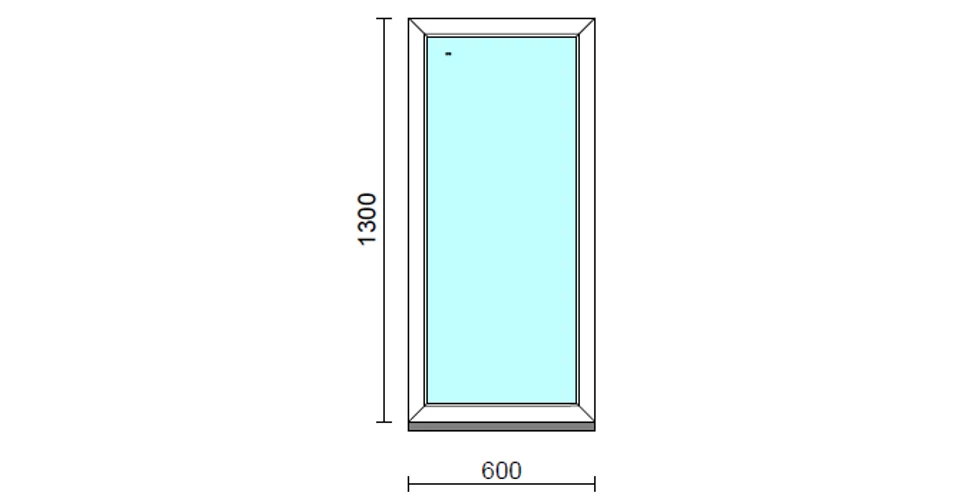 Fix ablak 60x130 cm Deluxe A85 profilból - Nyílászáró webáruház - b ...