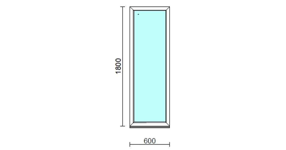 Fix ablak 60x180 cm Deluxe A85 profilból - Nyílászáró webáruház - b ...