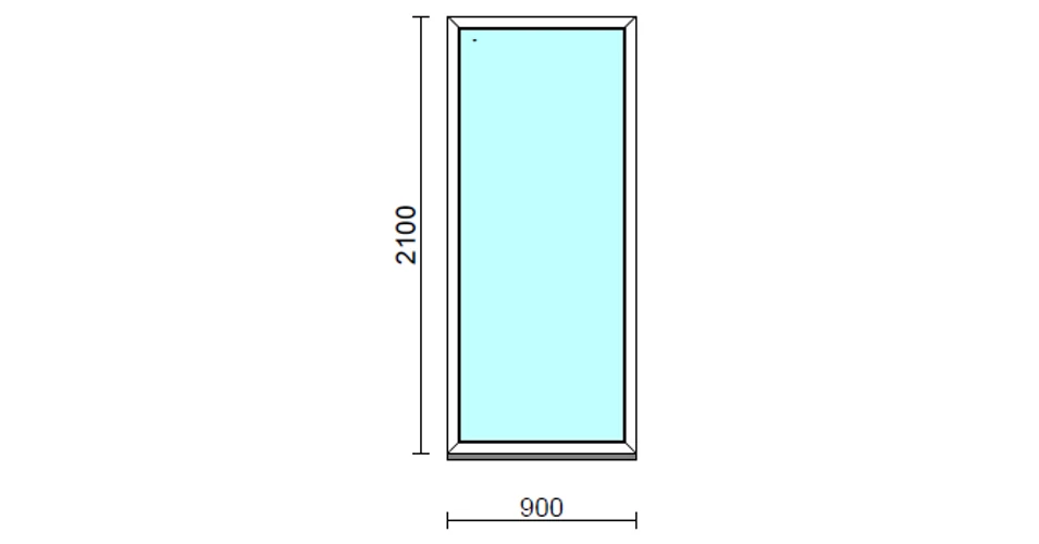 Fix ablak 90x210 cm Deluxe A85 profilból - Nyílászáró webáruház - b ...